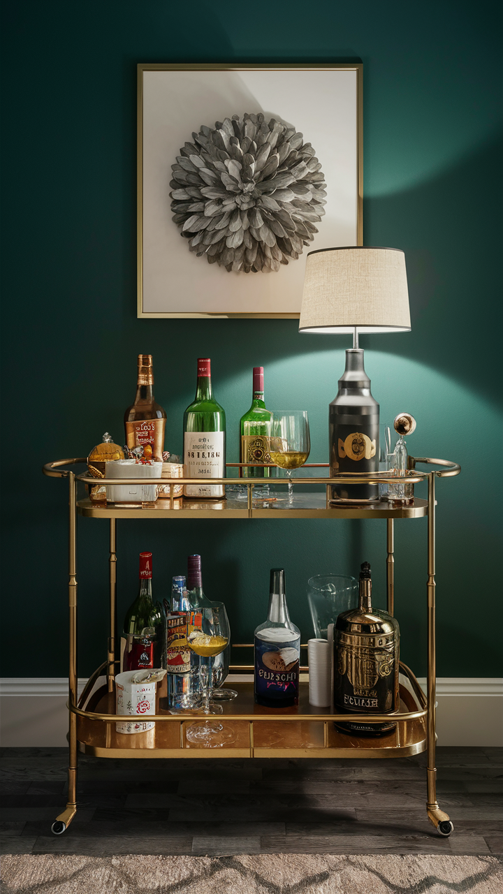 30 Bar Cart Decor Ideas to Elevate Your Home Entertaining Space – ComfyTips